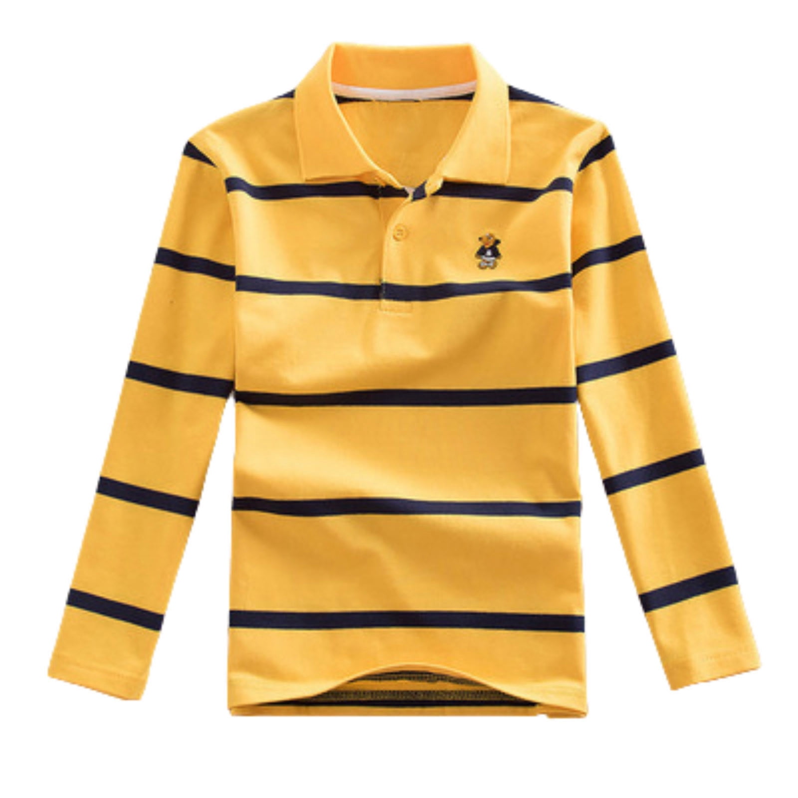 Boys Long Sleeved Polo Shirt Boys Rainbow Striped Shirt Young Boys ...