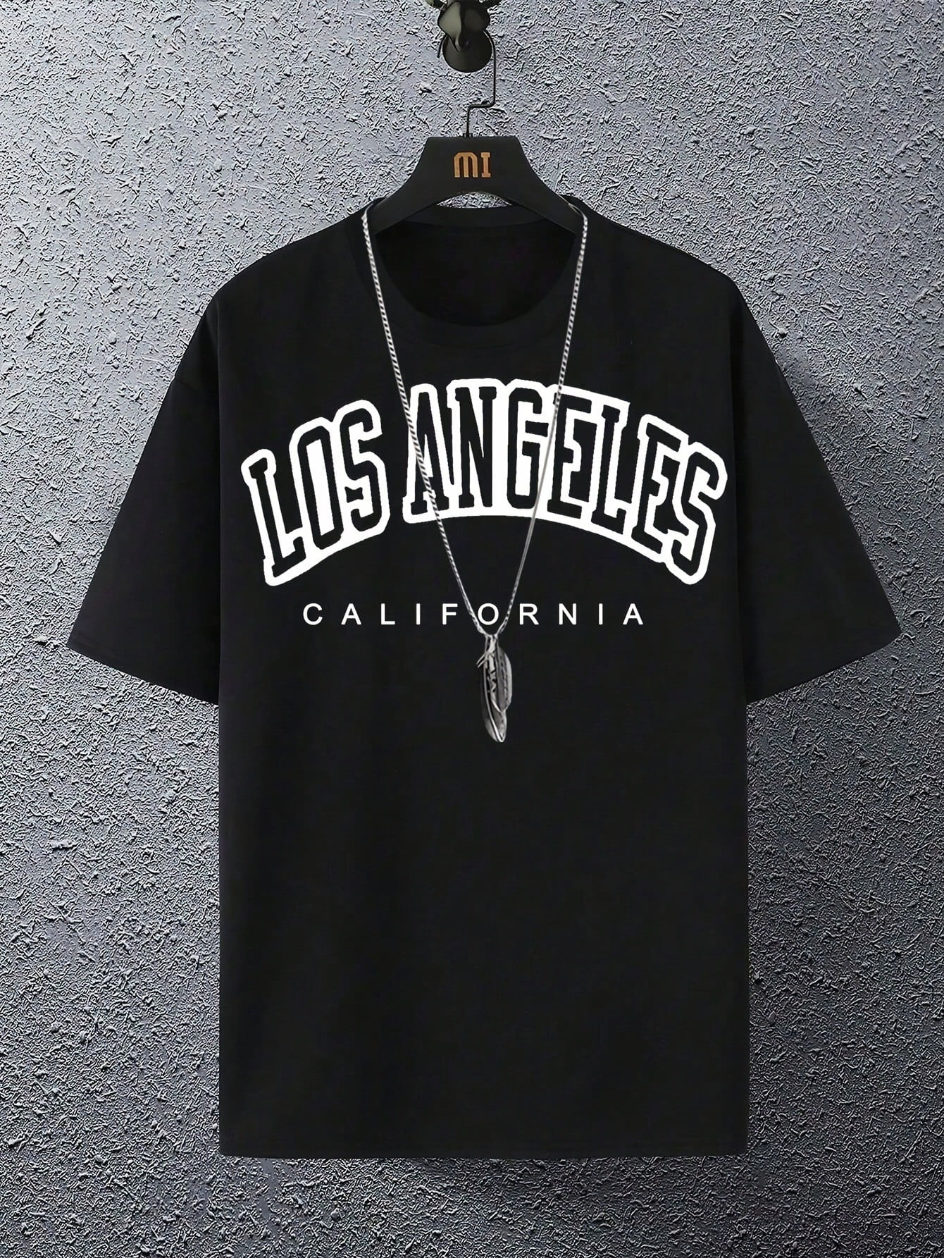 Letter Print "Los Angeles California" Graphic T-Shirt - Casual Short Sleeve Tee, Lightweight ...