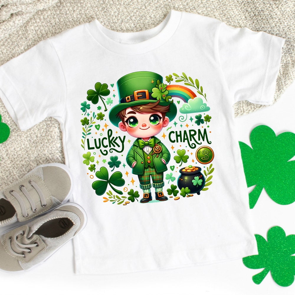 Boys Lucky Charm St. Patrick'S Day Shirt, Toddler Kids Youth St Patricks Day Themed, Kids Boys ...