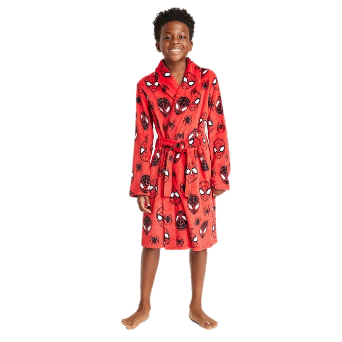 Boys' Marvel Spider-Man Robe - Red (Medium) - Walmart.com