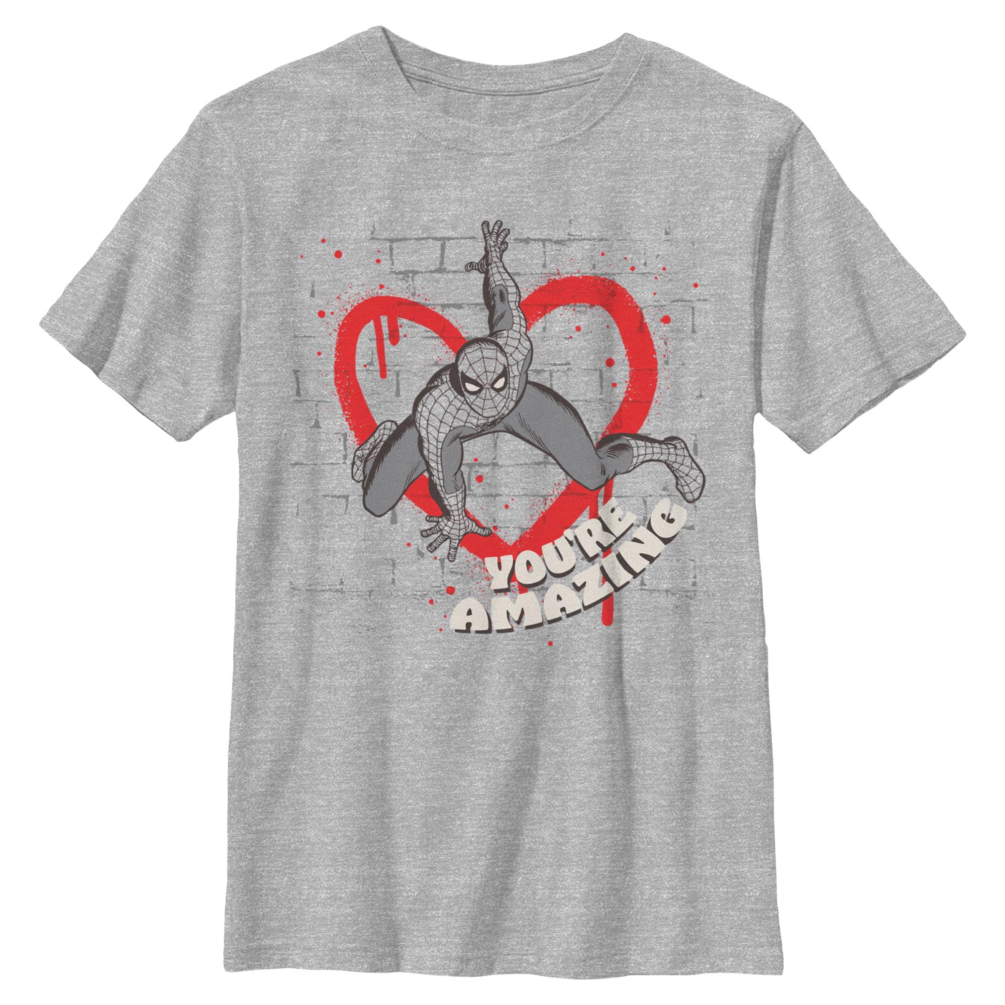 Boys Marvel: Spider-Man You Are Amazing Love Graffiti T Shirt - Walmart.com