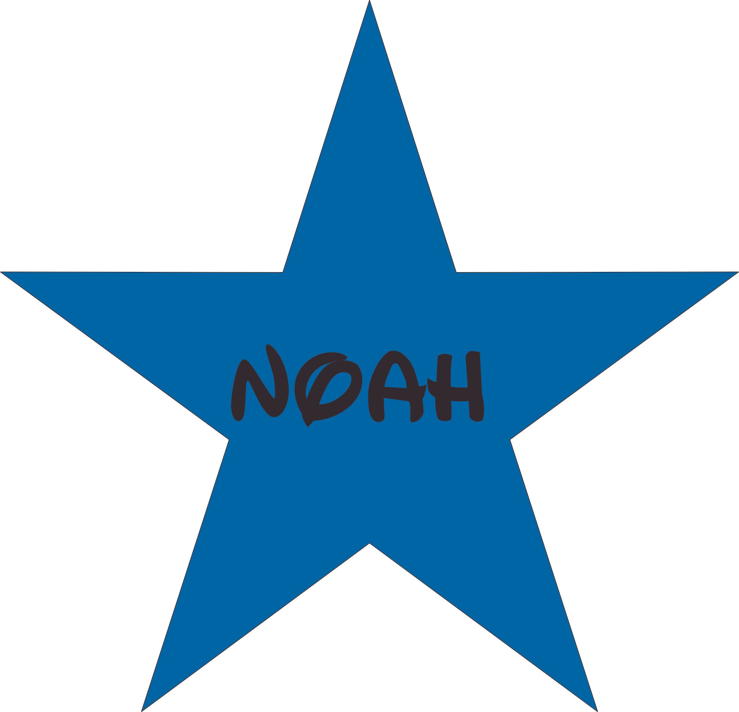 Boys Men Star Stars Starry Name Customized Wall Decal - Custom Vinyl ...