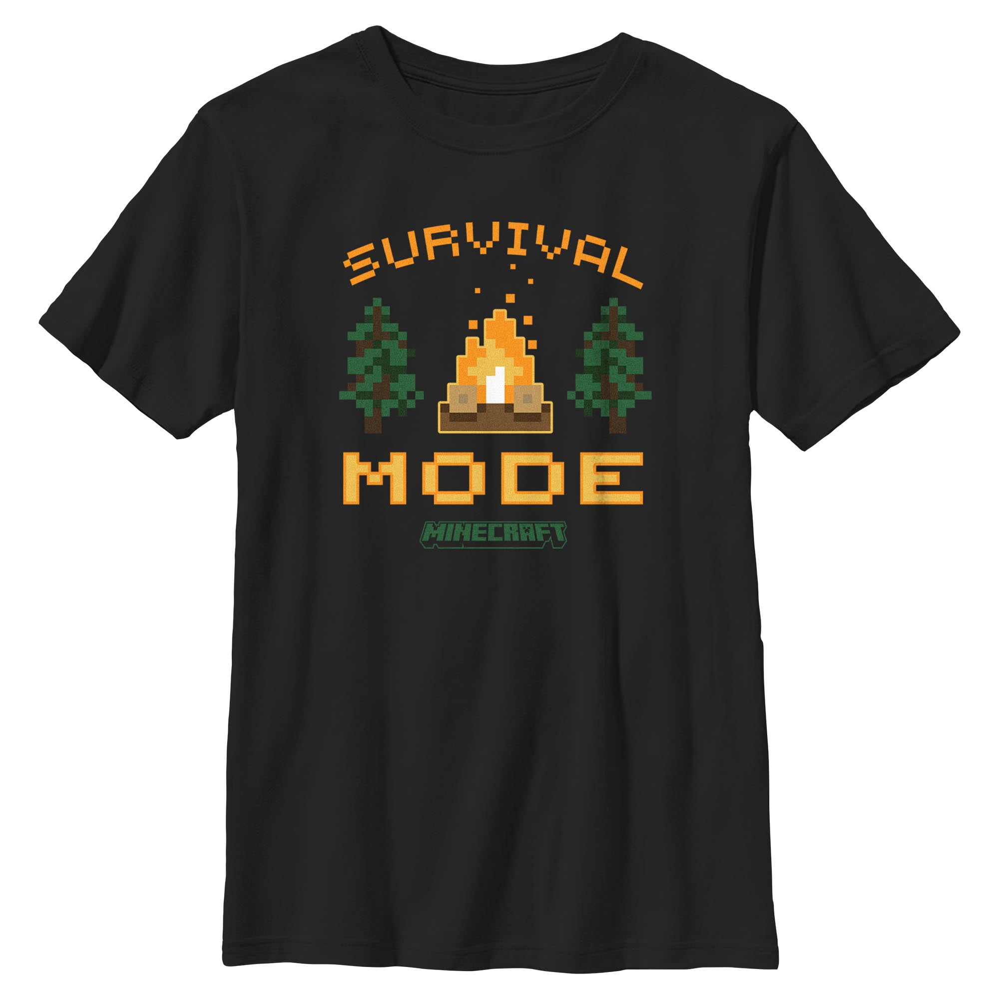 Boys Minecraft Campfire Survival Mode T Shirt - Walmart.com