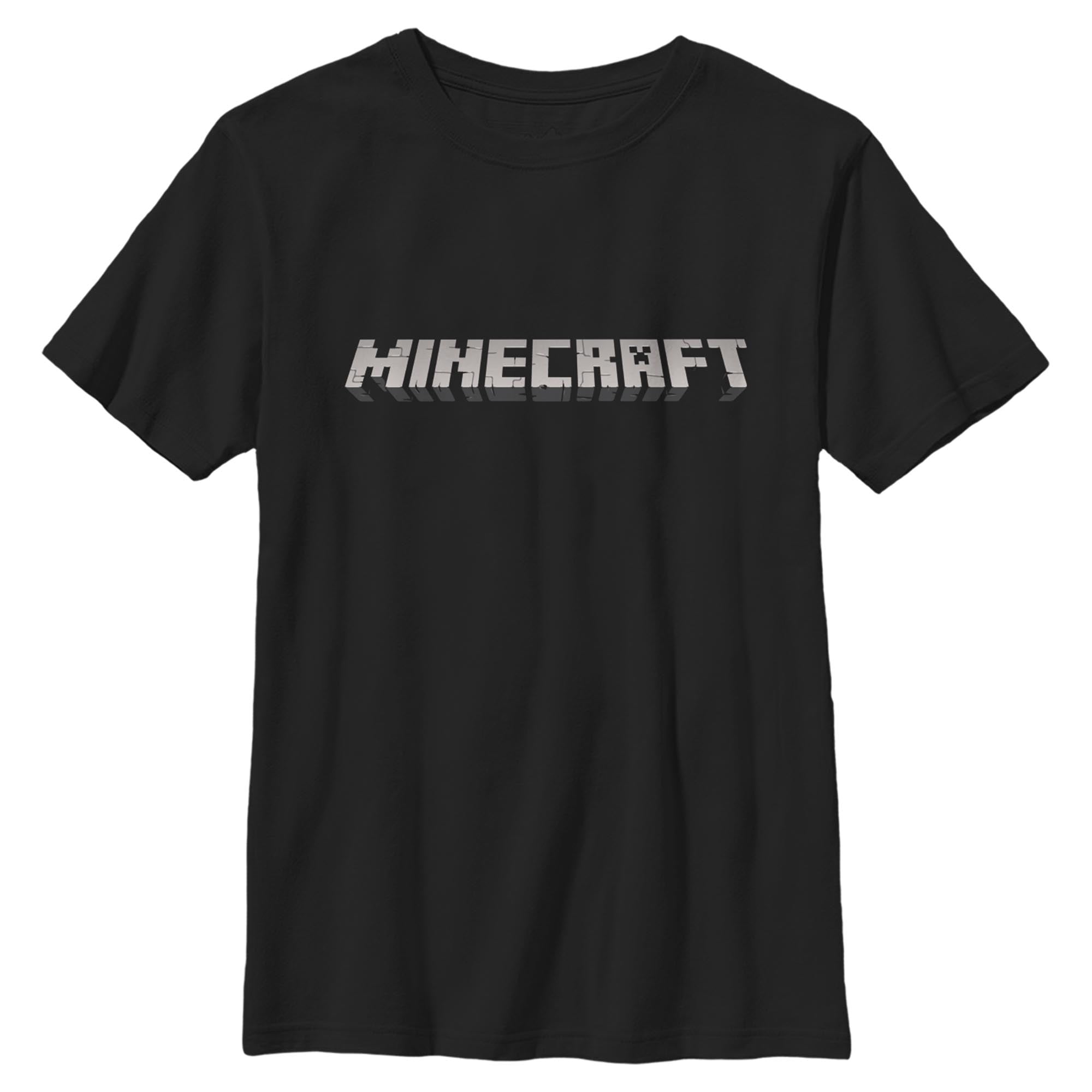 Boys Minecraft Classic Logo Black T Shirt - Walmart.com