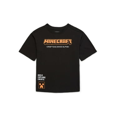 Minecraft Boys MC Heads, Crew Neck, Short Sleeve, Graphic T-Shirt ...