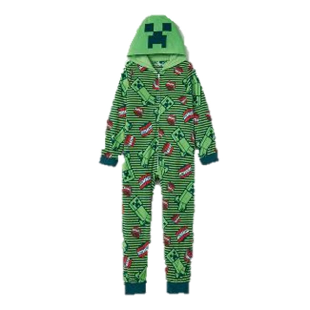 Boys Minecraft Union Suit Blanket Sleeper Pajamas TNT (Large) - Walmart.com