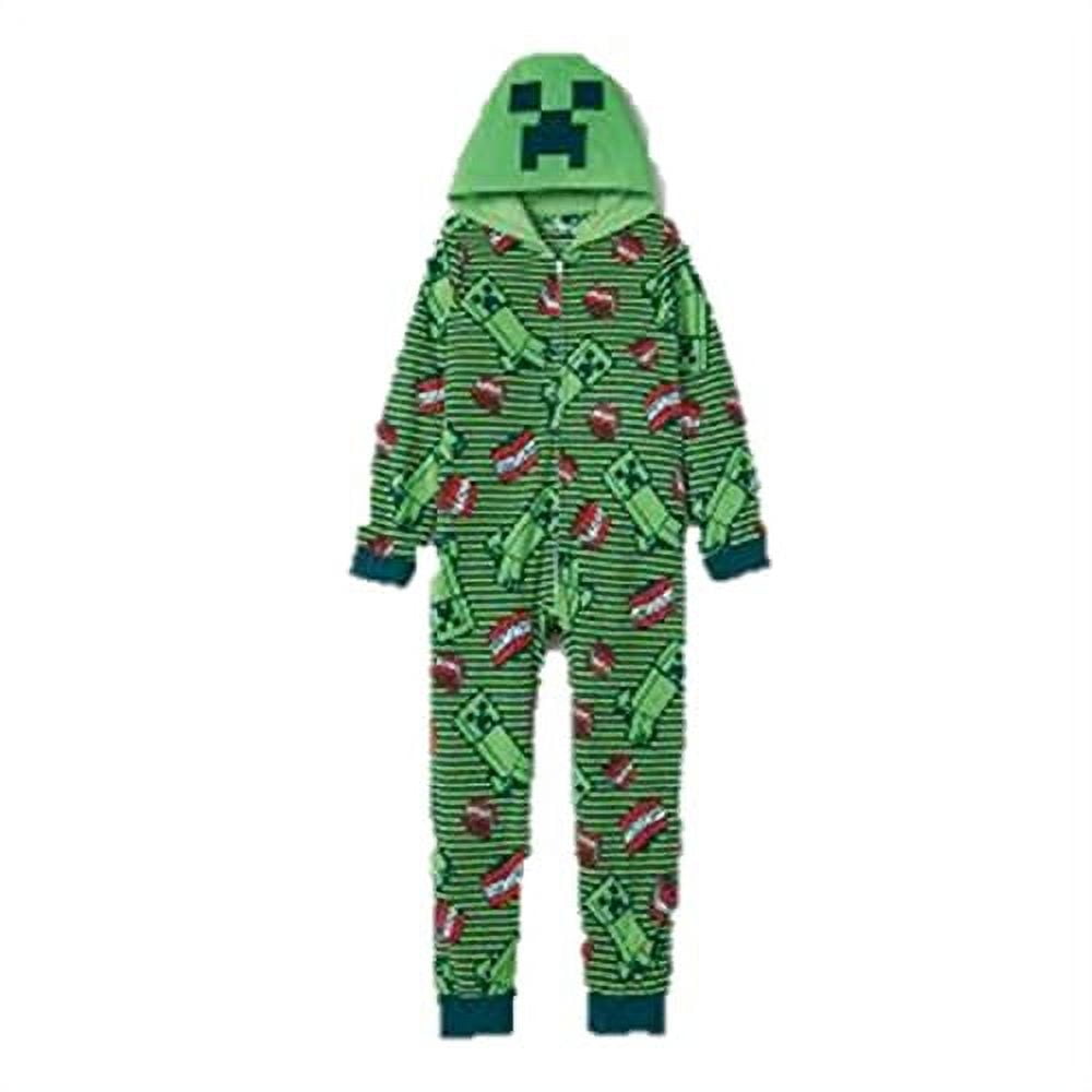 Boys Minecraft Union Suit Blanket Sleeper Pajamas TNT (Large) - Walmart.com