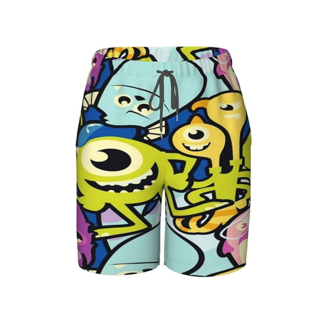 Boys Monster Inc Swim Trunks Mesh Liner Swim Shorts Quick Dry Bathing ...