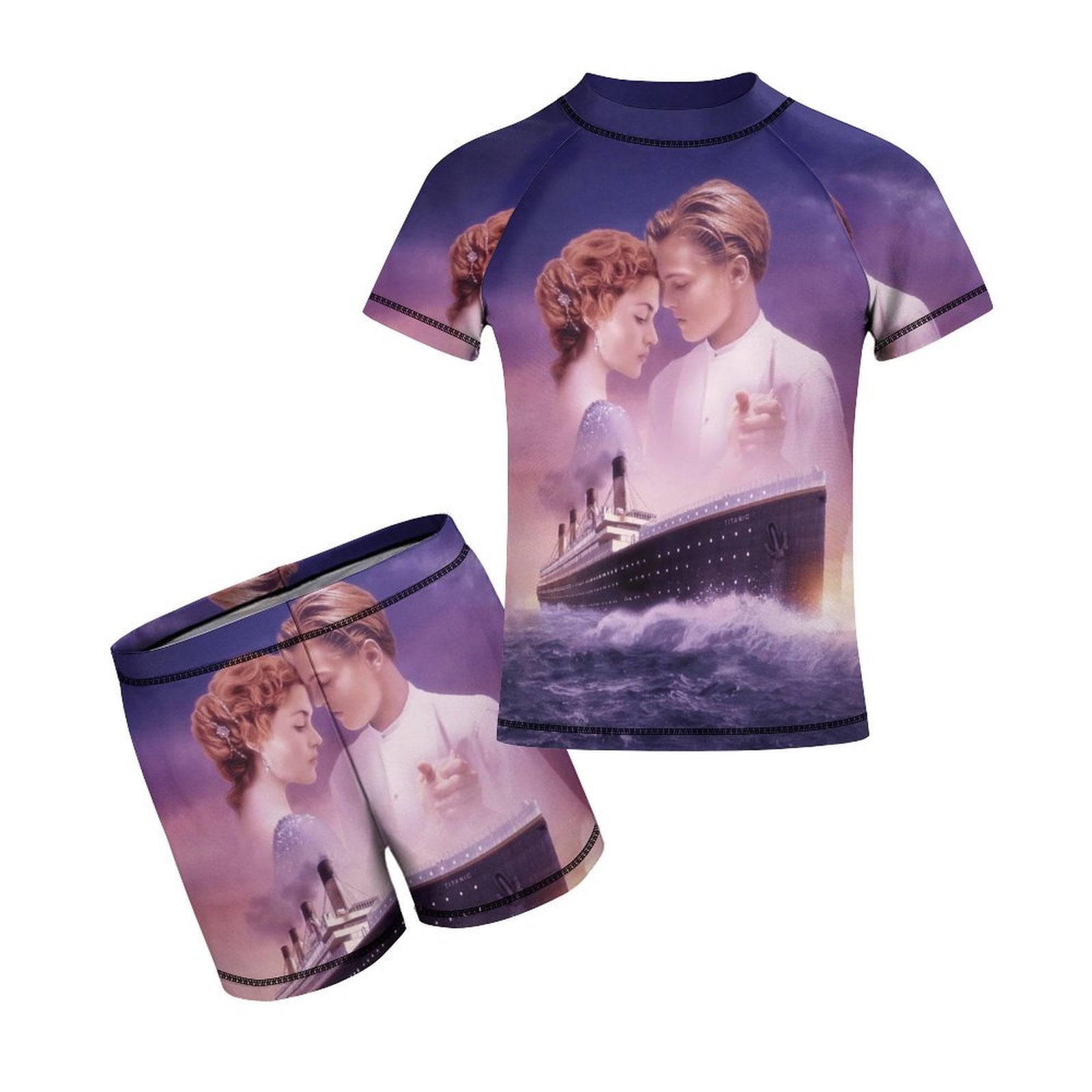 Boys Movie Tita-ni0 Rash Guard Set 2 Piece Swimsuits Short Sleeve ...
