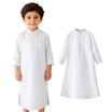 Boys Muslim Clothes Long Sleeve Zipper Embroidered Thobe Muslim Prayer ...