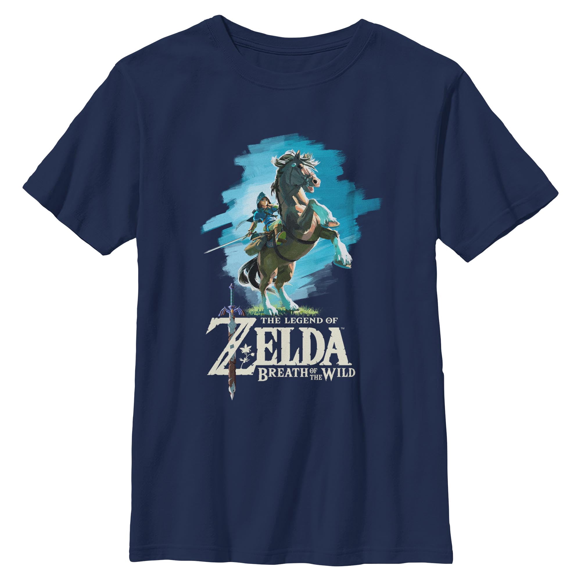 Boys Nintendo Legend of Zelda Breath of the Wild Link Epona T Shirt ...