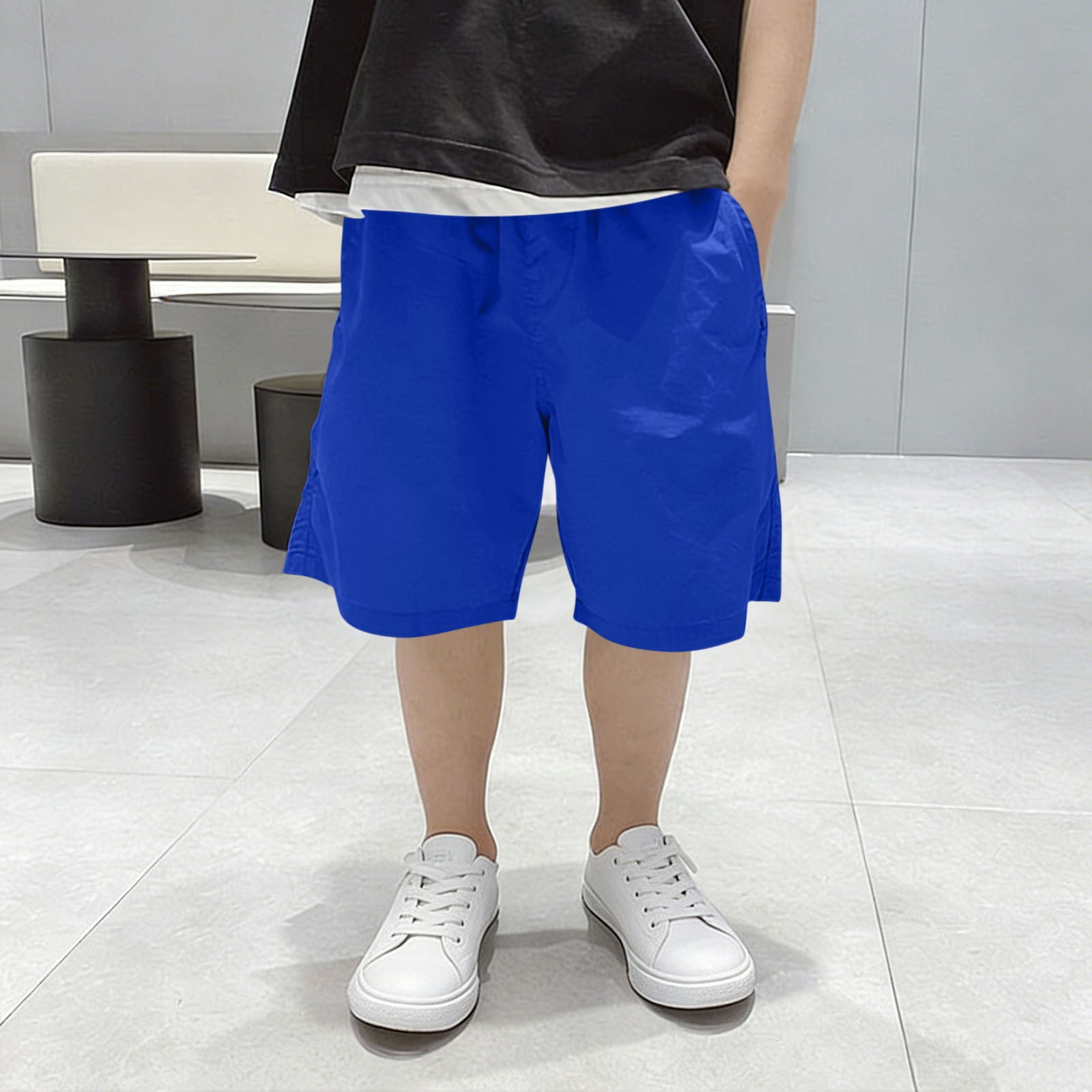 Boys Nylon Athletic Shorts with Elastic Waist, Quick-Dry Play Shorts ...