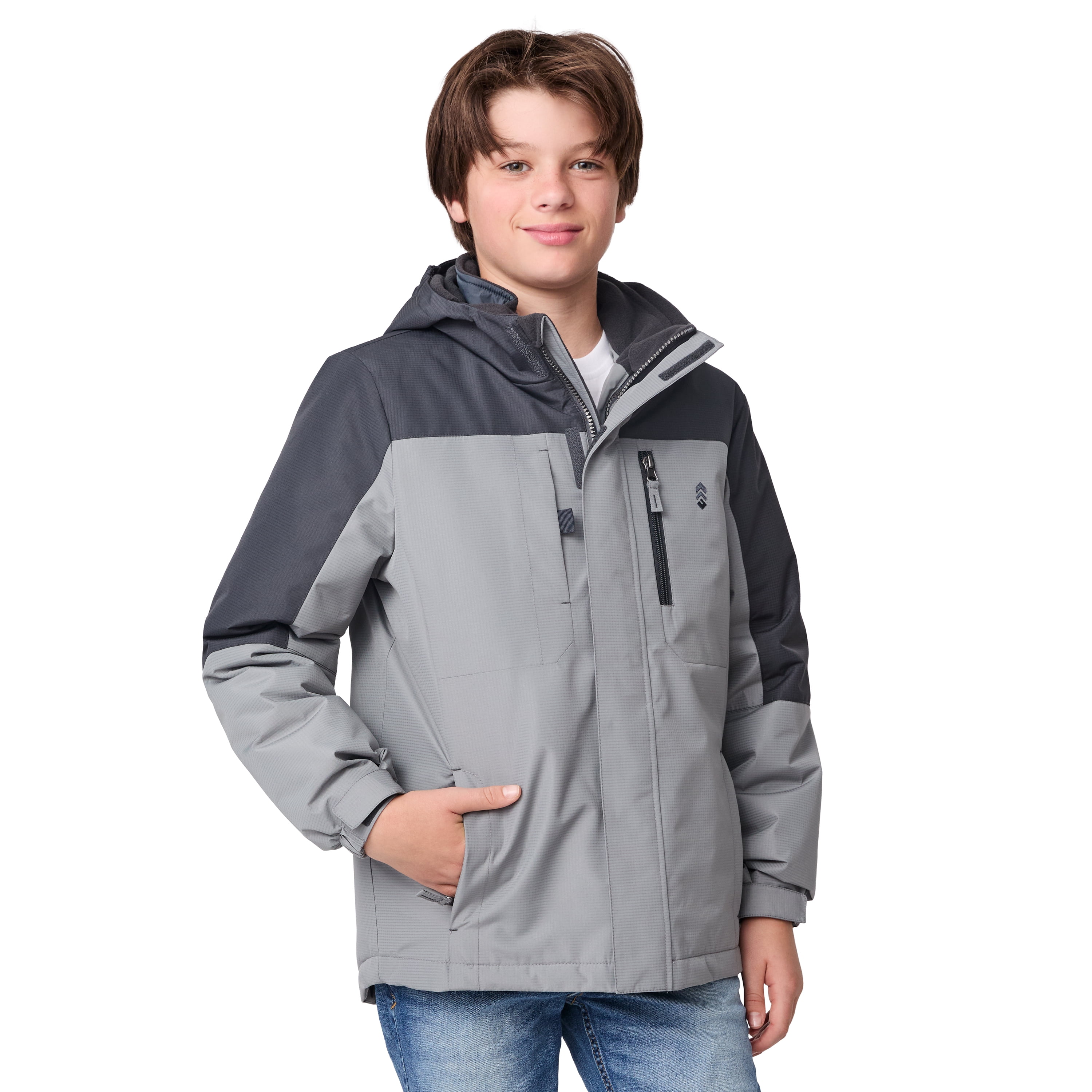Free Country Boys' Oasis 3-in-1 Systems Jacket Stone XL - Walmart.com