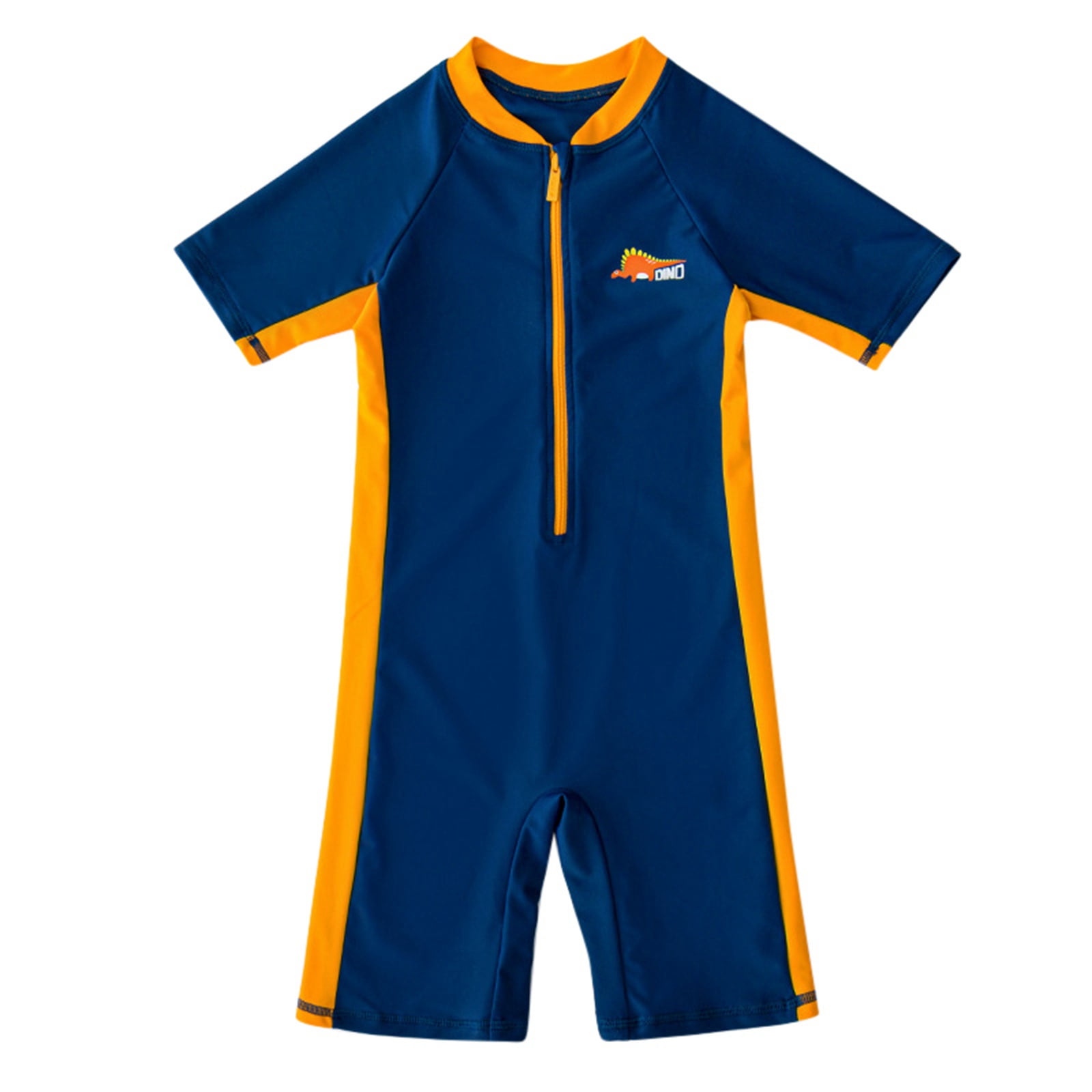 Boys One Piece Rash Guard Swimsuits Short Sleeve Swim Shirt for Kids ...
