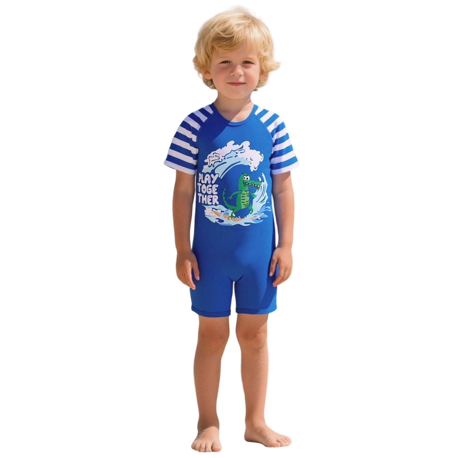 Boys One Piece Swimsuit Boys Upf 50+ Sun Long Sleeve Dinosaur Shirt for ...