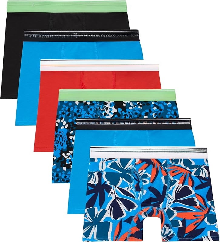 Boys' Originals Boxer Briefs, Tween Boy Underwear, Cotton Stretch, 6 ...