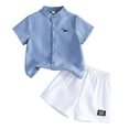 Boys Outfit Casual Short Sleeve Cartoon Print Tops Pants Summer Clothes ...