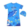 Boys Outfit Set Comfortable Round Neck Elastic Waist Pool Trunks Kids ...