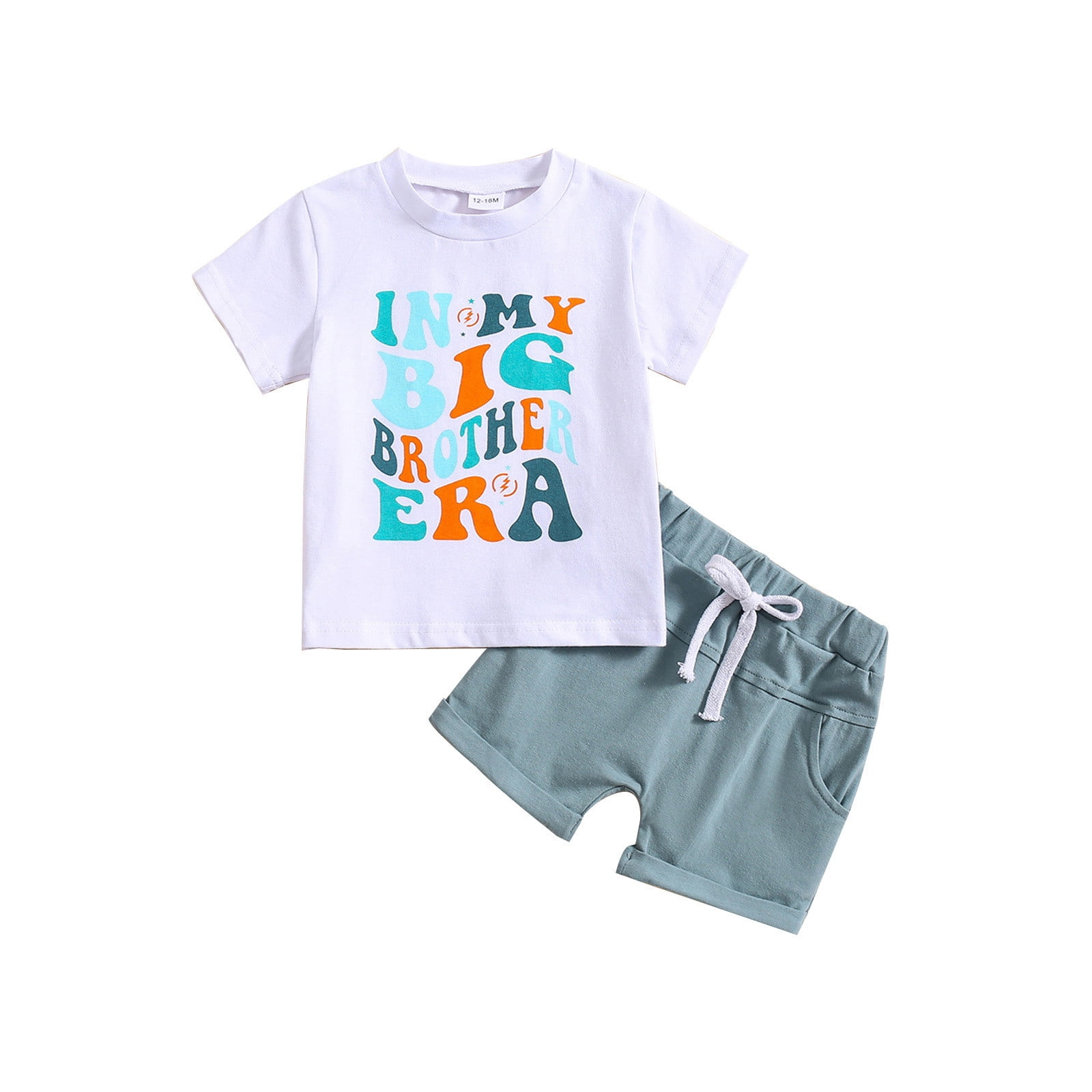Boys Outfit Sets Toddler Short Sleeve Prints T Shirt Tops Shorts Kids ...