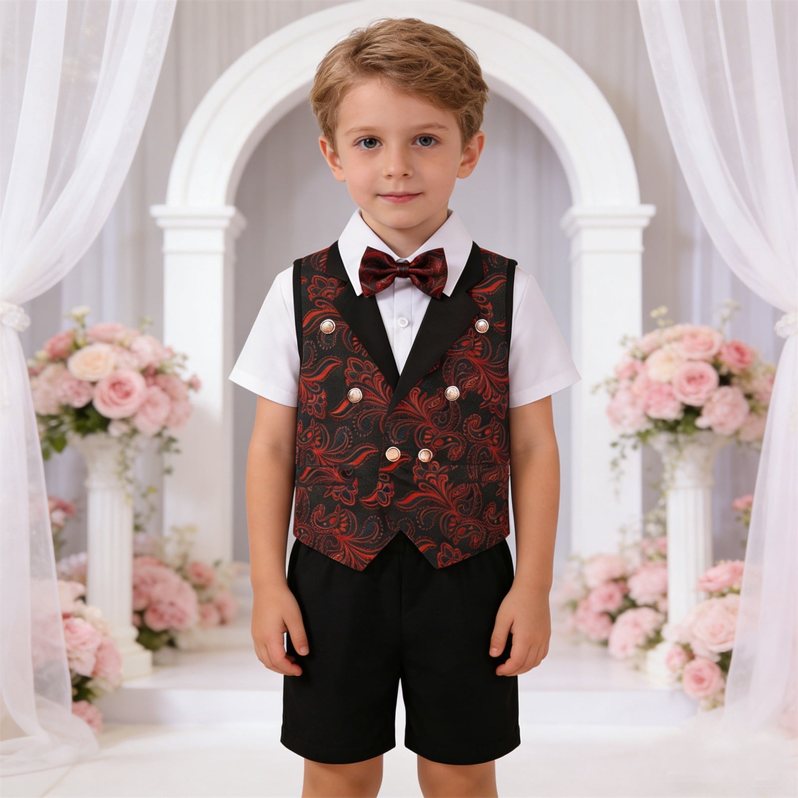 Boys Outfits Boys Summer Formal 3 Piece Vest Dress Pants Set for ...