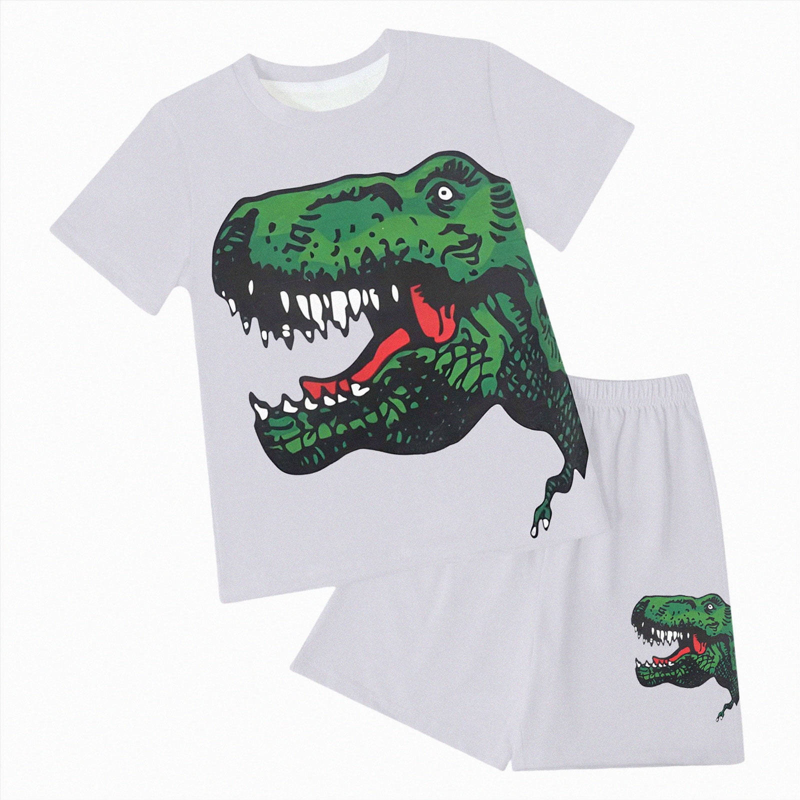 Boys Outfits Childrens Summer Casual Wear Cartoon Space Rocket Print ...