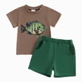 Boys Outfits Fish Print Short Sleeve Toddler Baby Boy Summer Clothes ...