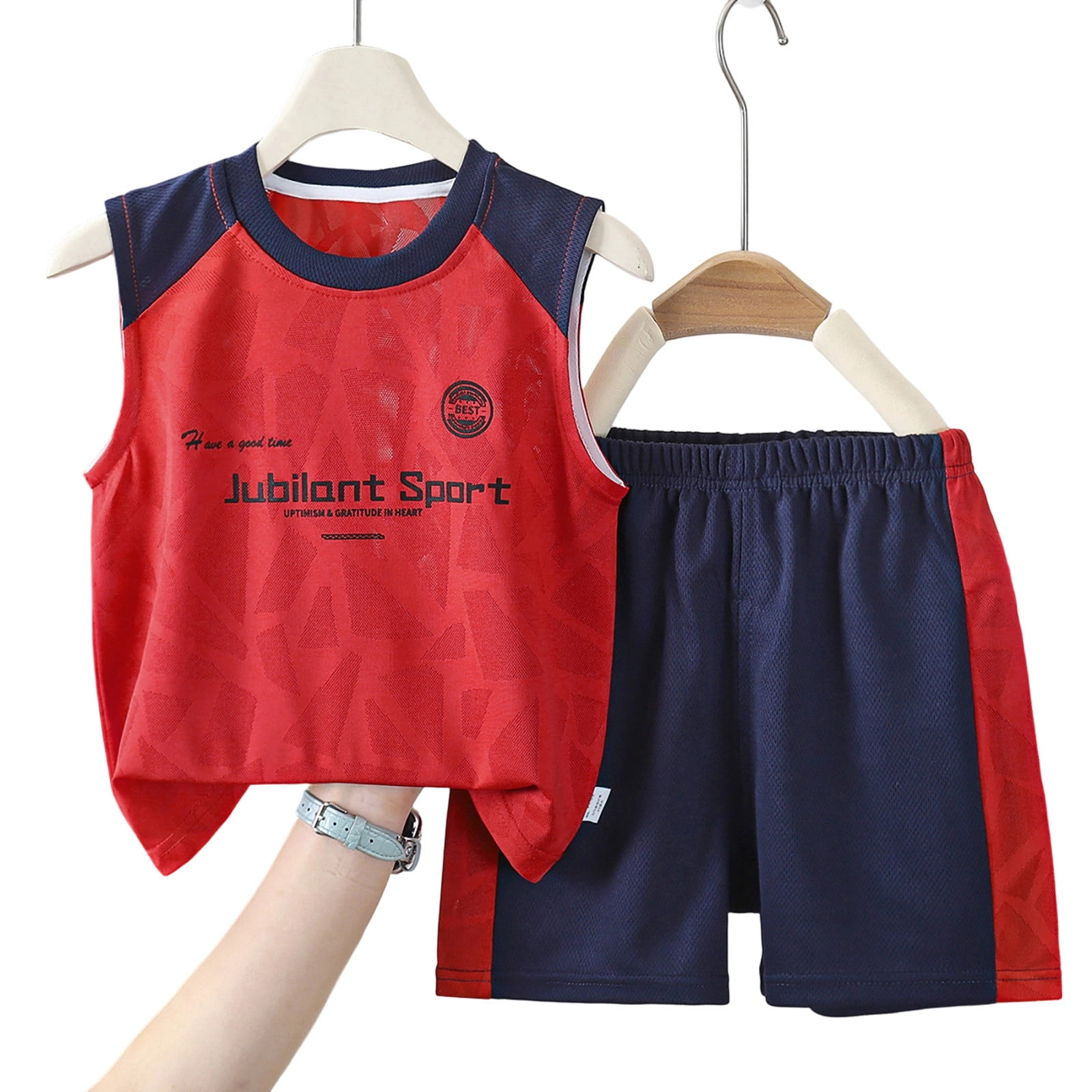 Boys Outfits Kids Sports Running Shorts Sets Boys Girls Quick Drying ...