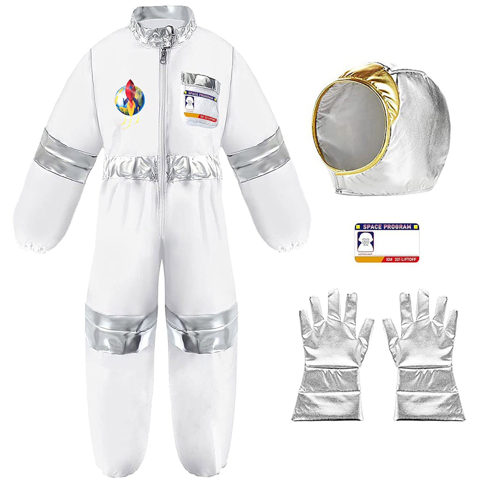 Boys Outfits&Set Children Space Suit Halloween Astronaut Gloves Holiday ...