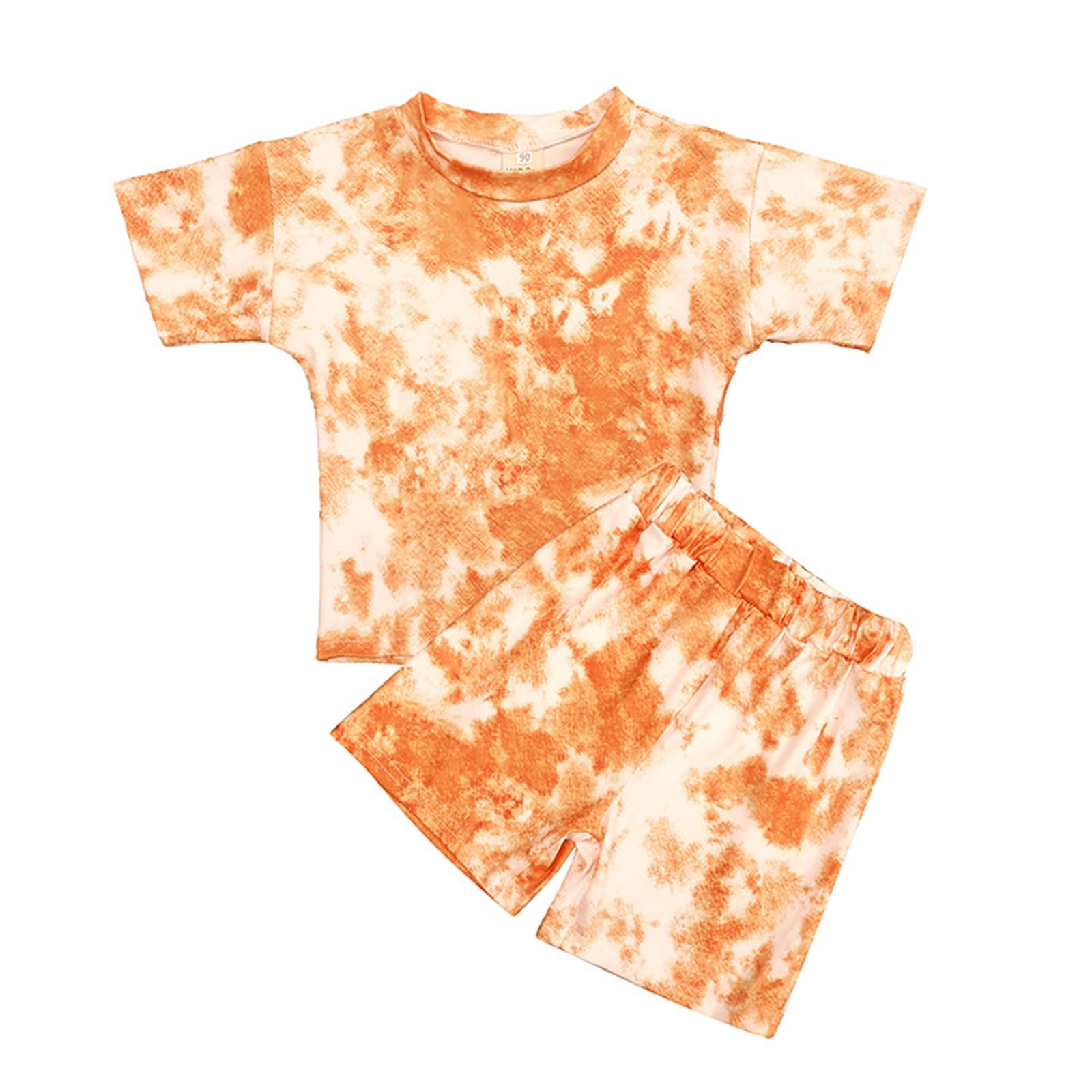 Toddler Boys Outfits Set Tie Dye Short Sleeve Shirt Shorts 2 Piece ...