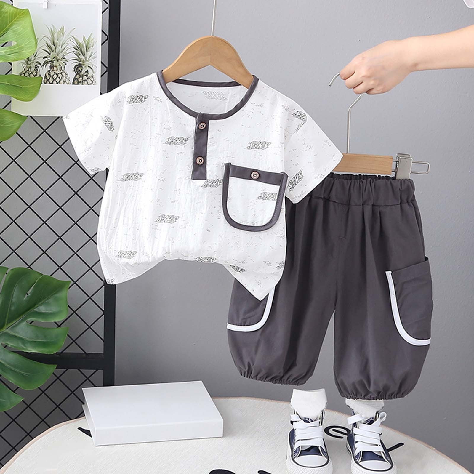 Boys Outfits Set for Toddler Boys' Two Piece Summer Set Lightweight ...