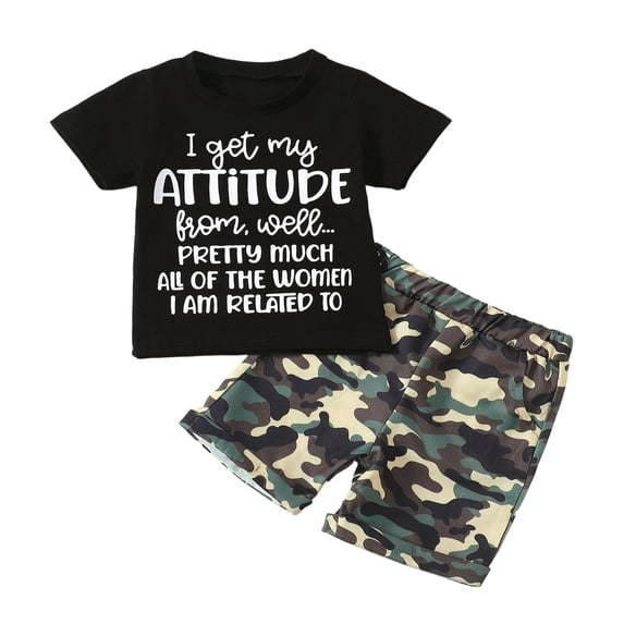 Boys Outfits Sets Casual Camouflage Short Sleeve T Shirts And Shorts ...