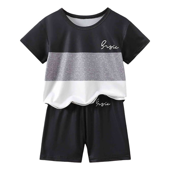 Boys Outfits Size 11-12Y Youth Colorblock Short Sleeve Round Neck T ...