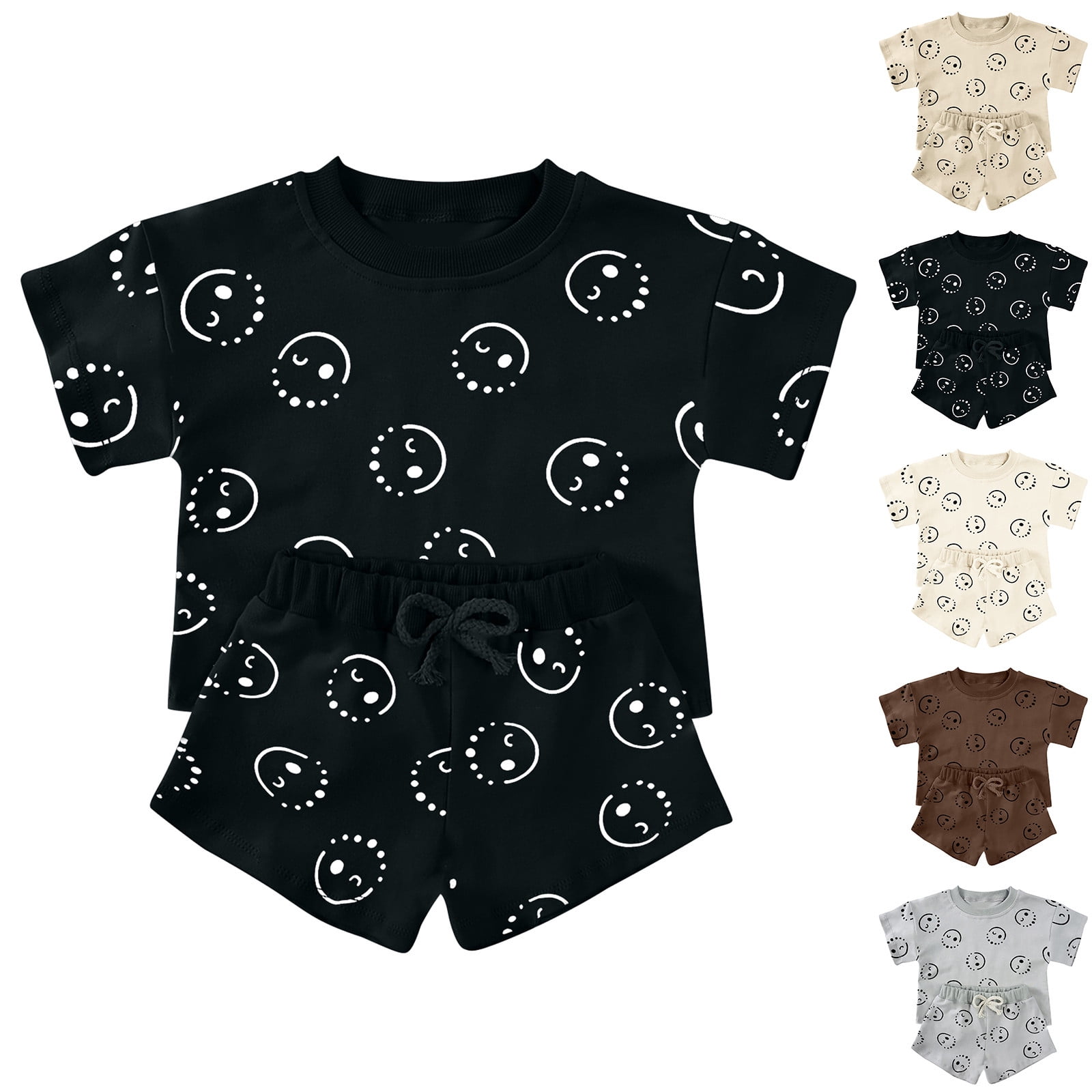 Boys Outfits Toddler Boys Graphic Tee and Shorts 2 Piece Playwear Set ...