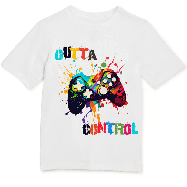 Boys Outta Control Watercolor Graphic T-Shirt Size 4-6 - Walmart.com