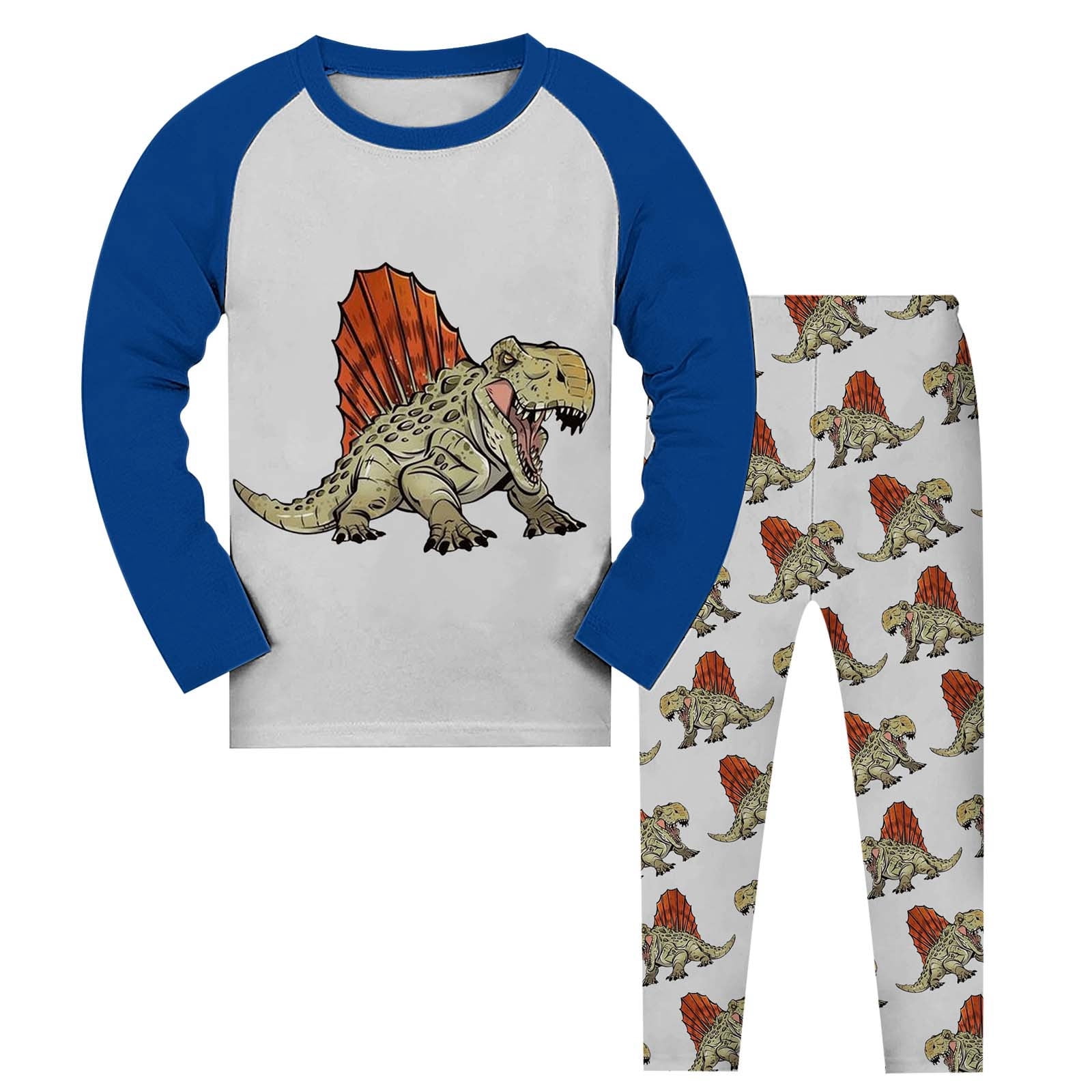 Boys' Pajama Sets Toddler Baby Boys Girls Pajamas Kids 2 Piece Pj's Long Sleeve Cartoon Animals ...