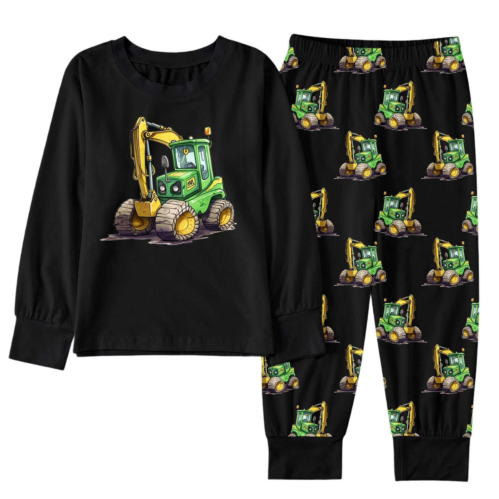 Boys Pajamas Boys Pajamas Sets Alien Astronaut Cartoon Print Long ...