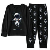 Boys Pajamas Boys Pajamas Sets Alien Astronaut Cartoon Print Long ...