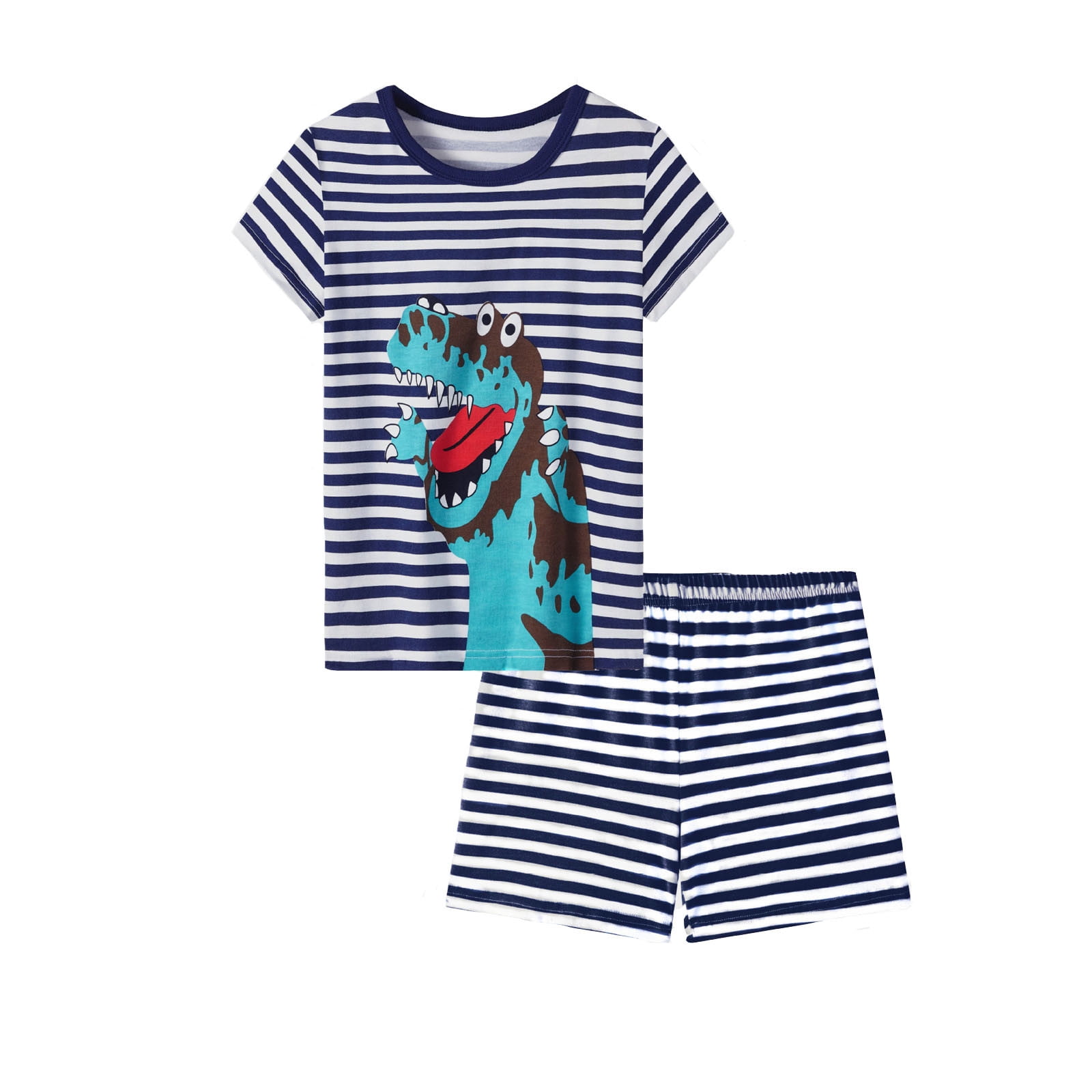 Boys Pajamas Children's Summer Short Sleeve Cartoon Personality Print ...