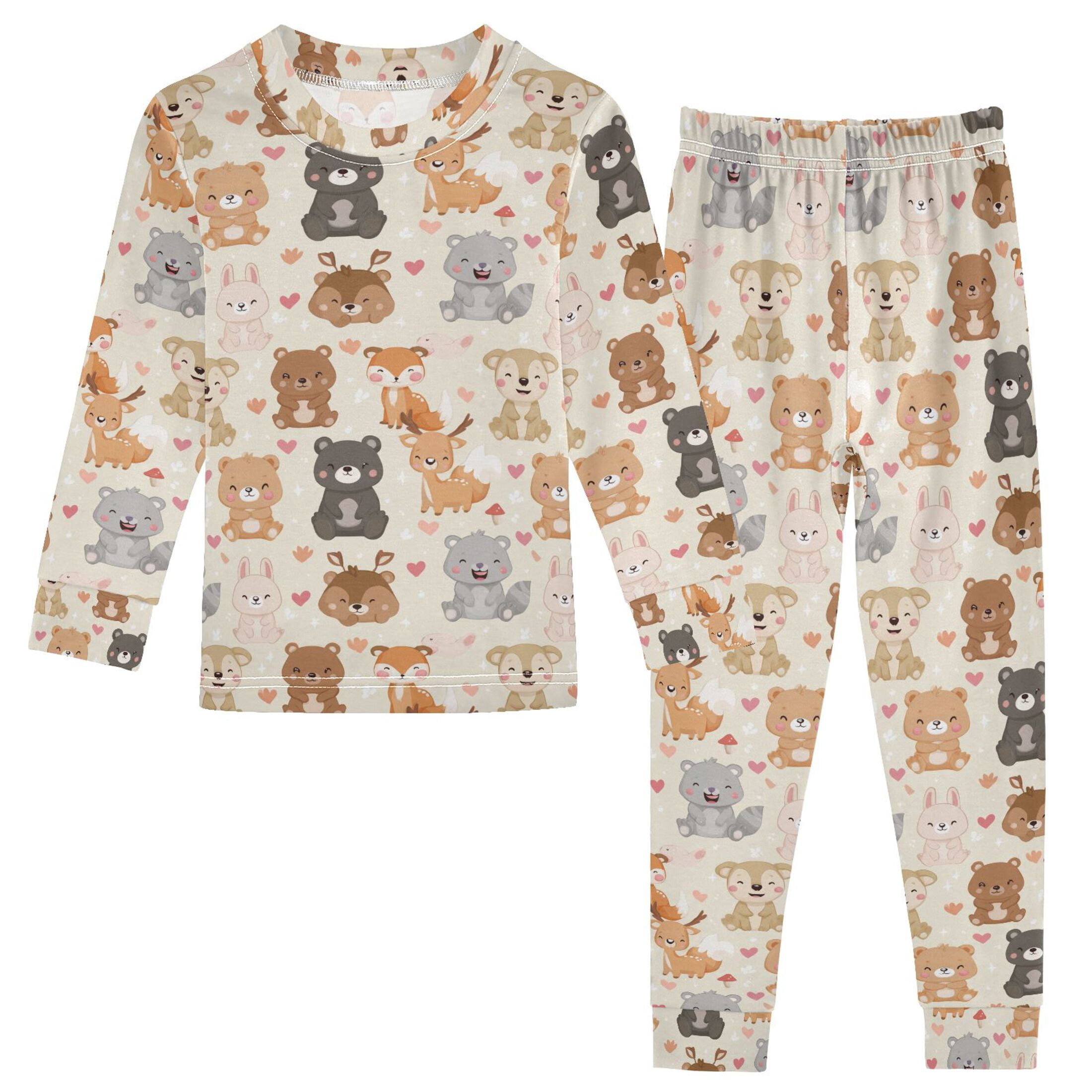 Boys Pajamas Girls Pajama Cute Animals Cute Comfortable Cotton Two ...