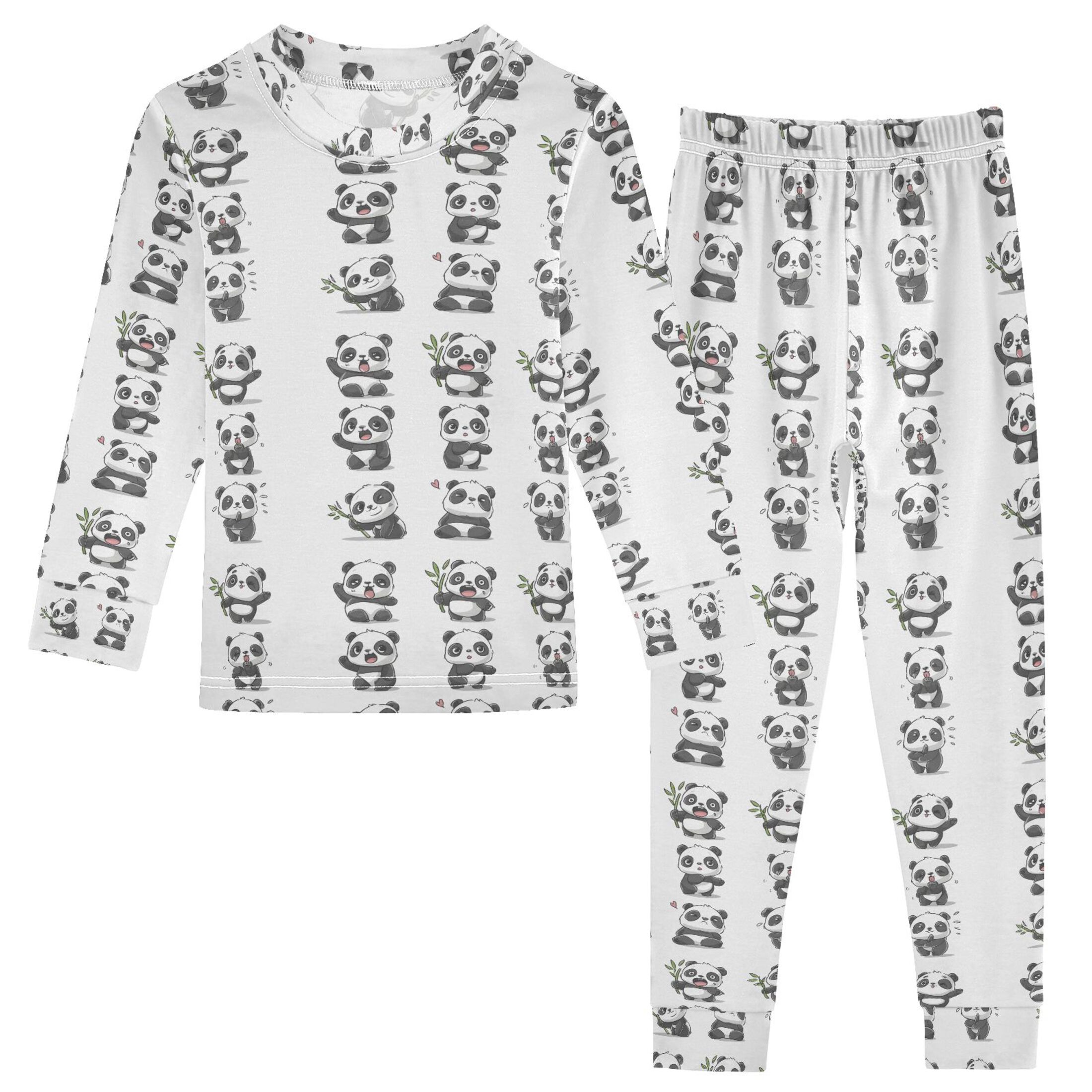 Boys Pajamas Girls Pajama Cute Panda Cute Comfortable Cotton Two-piece ...
