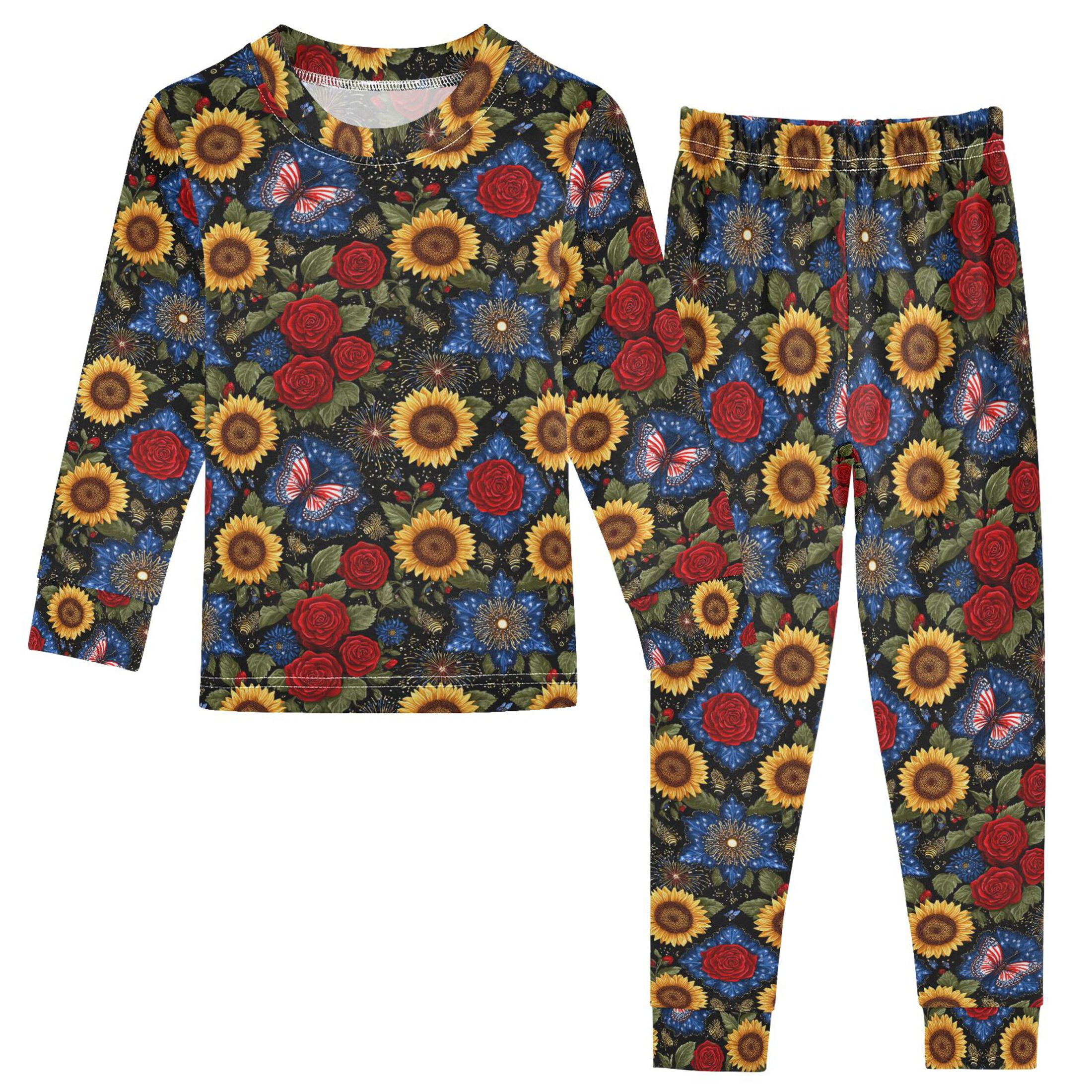 Boys Pajamas Girls Pajama Flag Butterfly Cute Comfortable Cotton Two ...