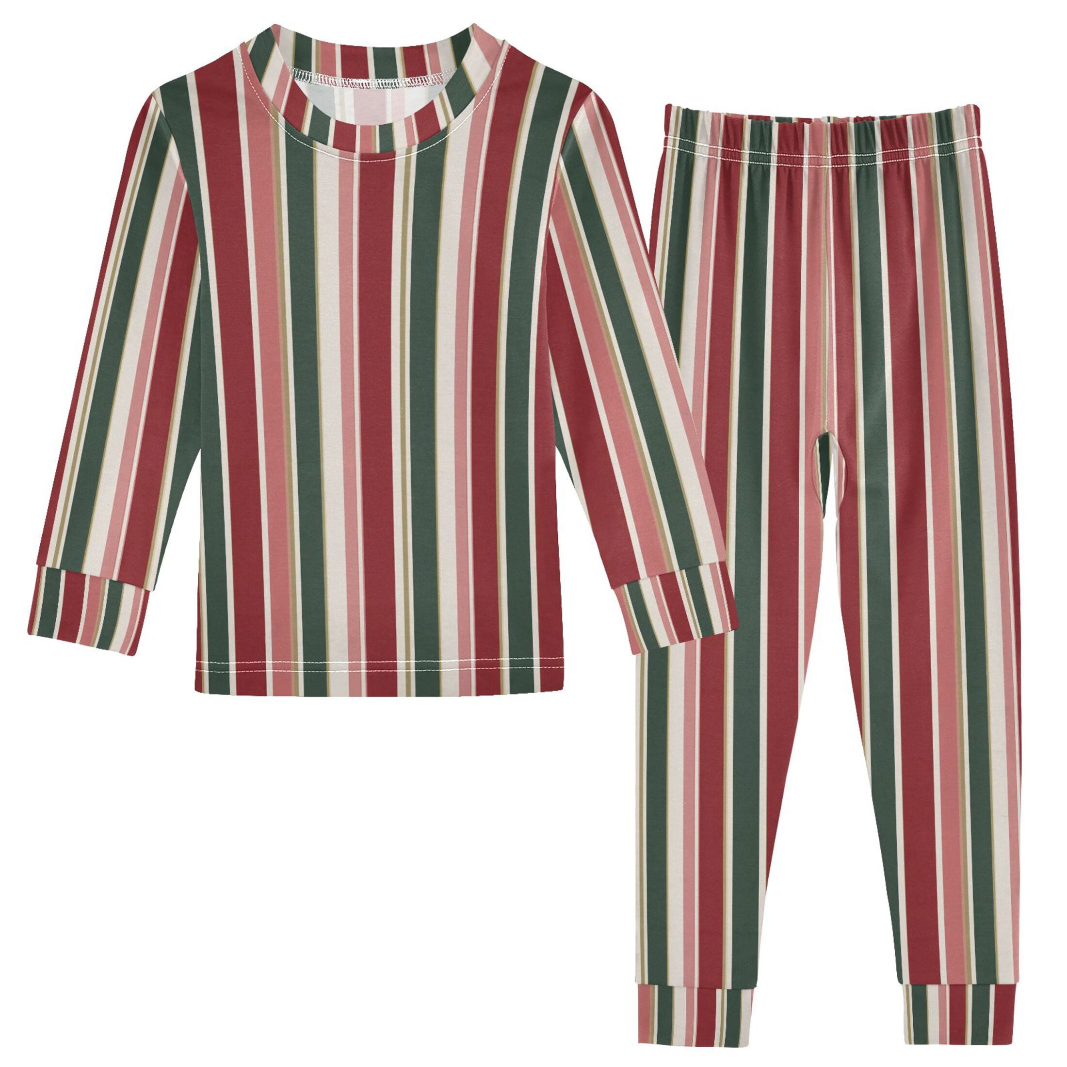 Boys Pajamas Girls Pajama Retro Italian Style Stripes Cute Comfortable ...