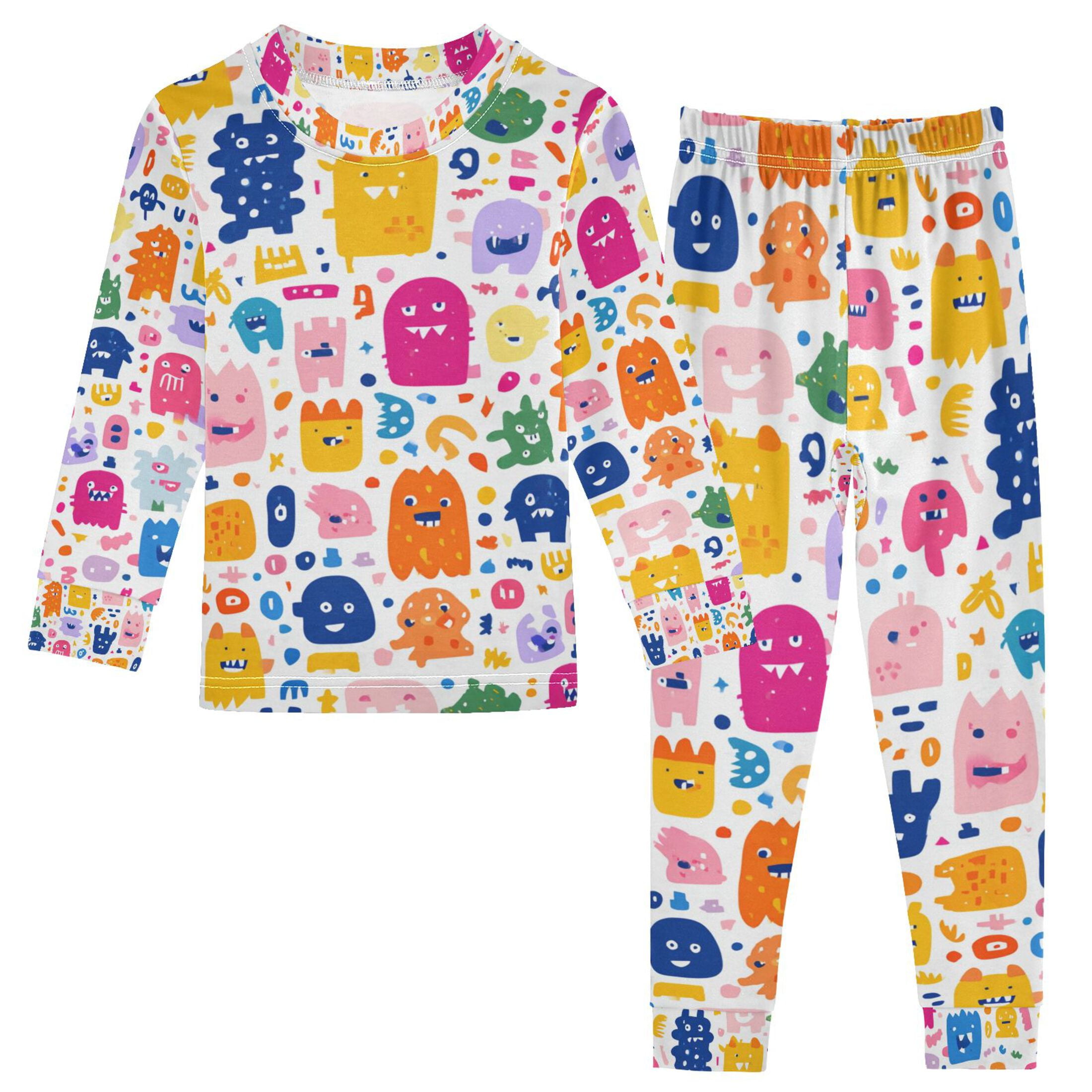 Boys Pajamas Girls Pajama Various Monsters Cute Comfortable Cotton Two ...