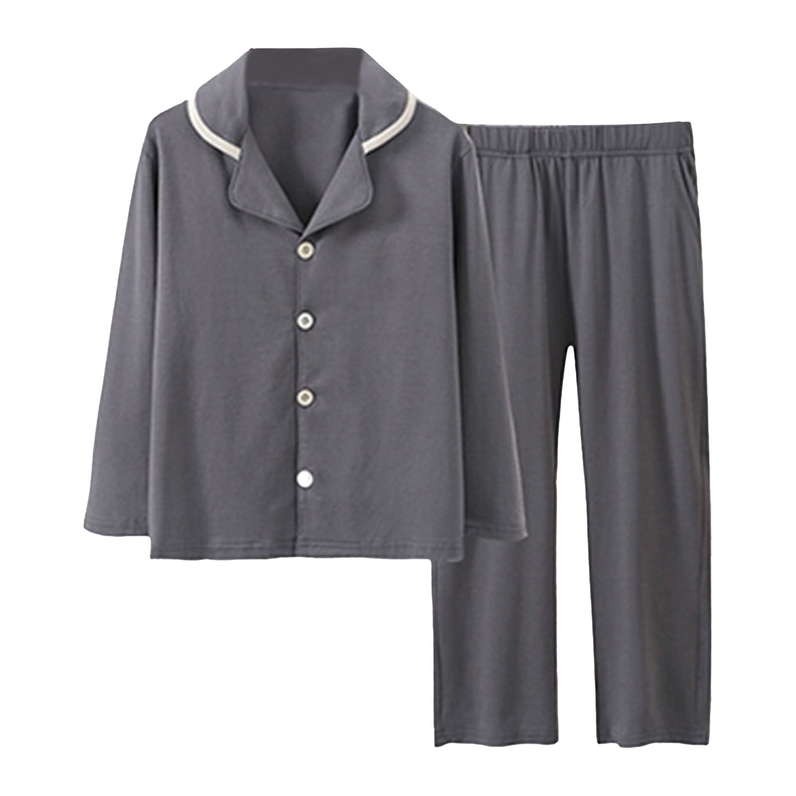 Boys Pajamas Kids Clothes Set Button Down Top And Pants Long Sleeve ...