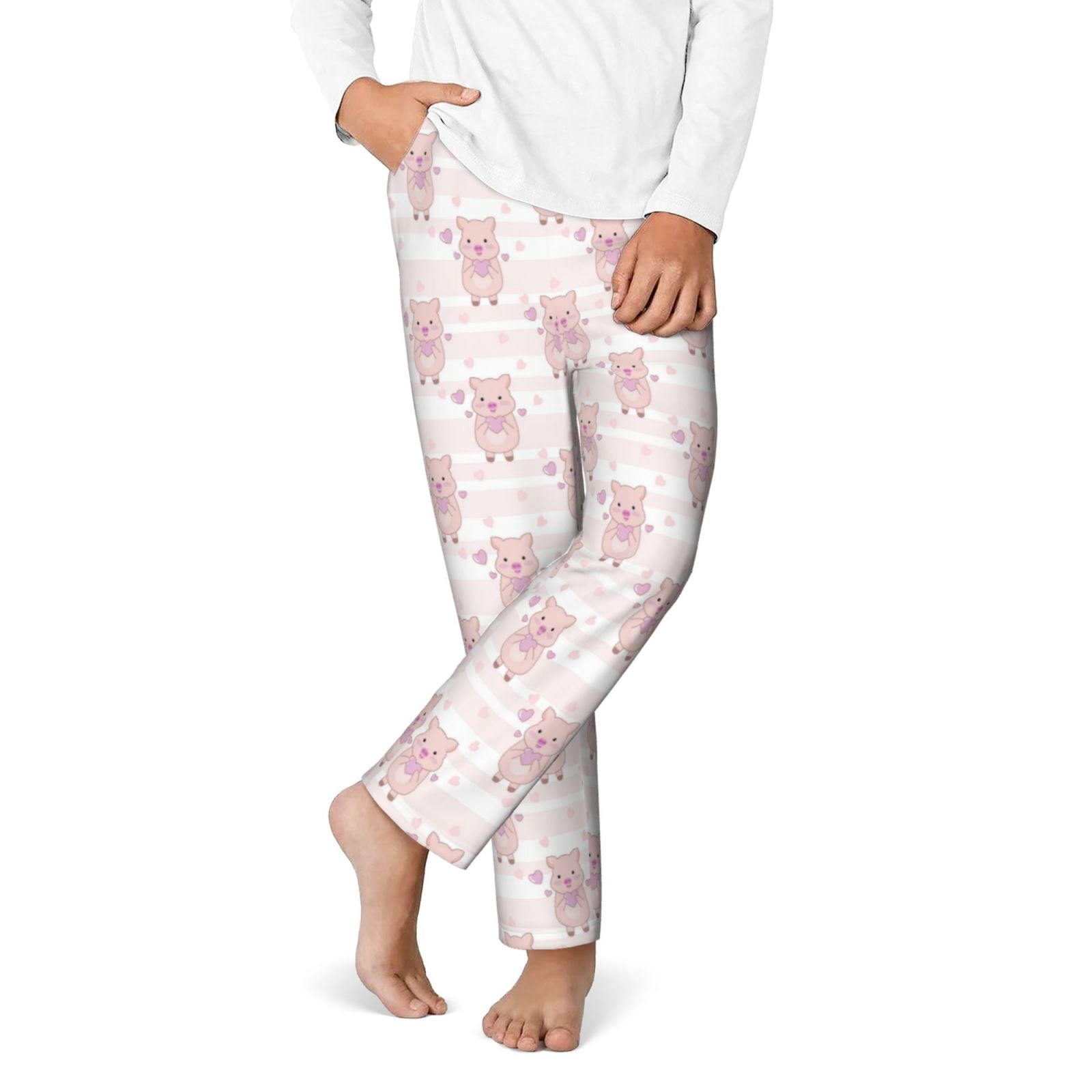 Boys Pajamas Pants - Cartoon Love Cute Pig Soft Cotton Kids Pajamas ...