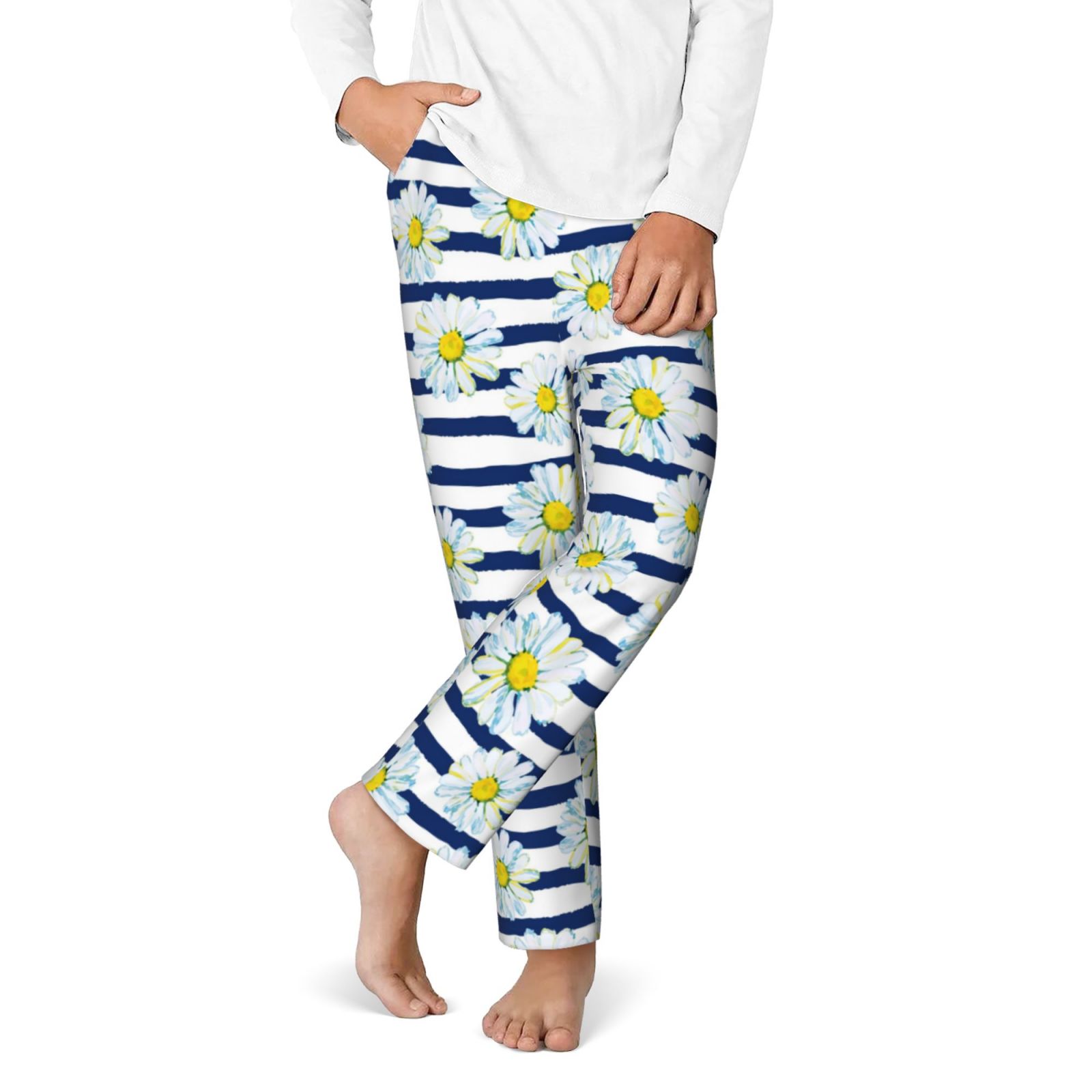 Boys Pajamas Pants - Daisy Striped Nautical Soft Cotton Kids Pajamas ...