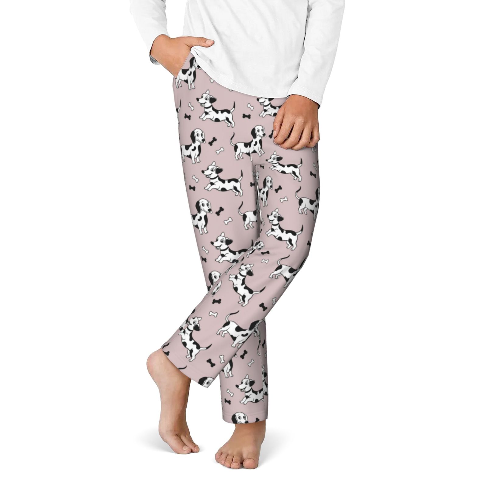 Boys Pajamas Pants - Dalmatian Dog Cute Soft Cotton Kids Pajamas, Comfy ...