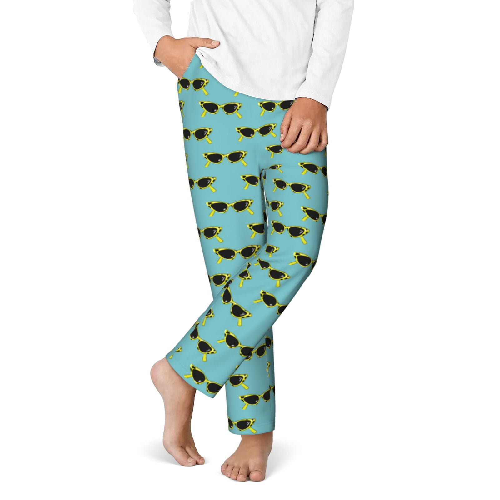 Boys Pajamas Pants - Retro Summer Sunglasses Soft Cotton Kids Pajamas ...