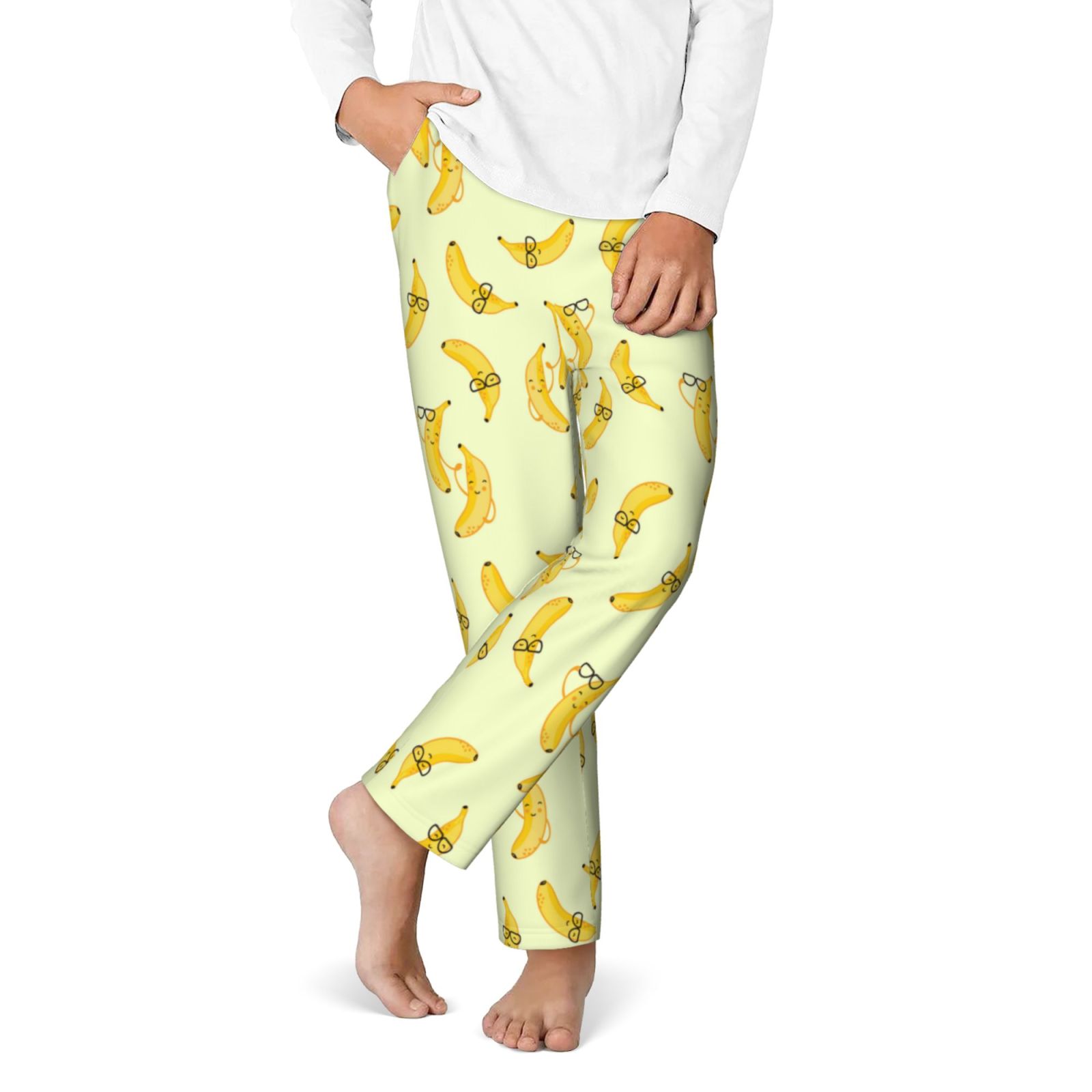 Boys Pajamas Pants - Soft Bananas Cotton Kids Pajamas, Comfy Sleepwear ...