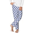 Boys Pajamas Pants - Soft Blue White Square Plaid Cotton Kids Pajamas ...
